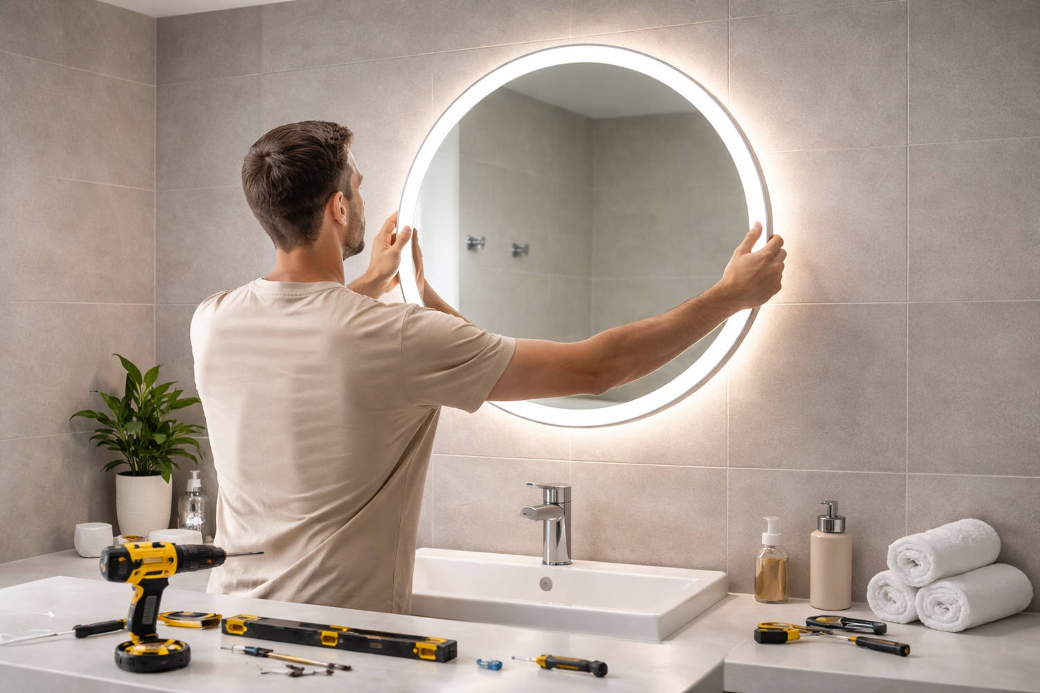 How to Hang an LED Mirror | Easy Installation Guide – LED Mirror World UK