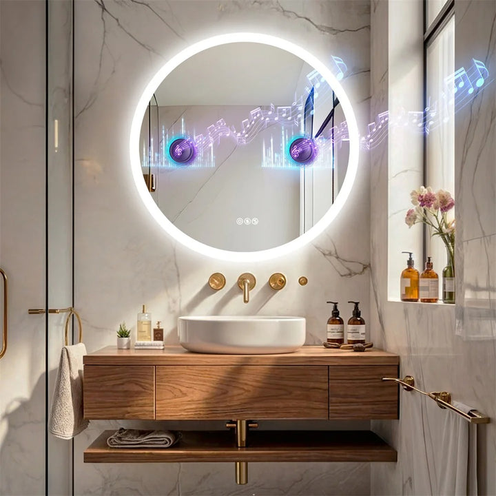 Bluetooth Bathroom Mirrors UK | LED Mirrors with Built-In Speakers ...